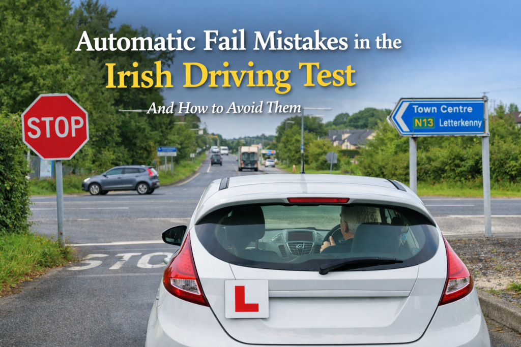 Automatic Fail Mistakes in the Irish Driving Test Explained | Get 2 Drive